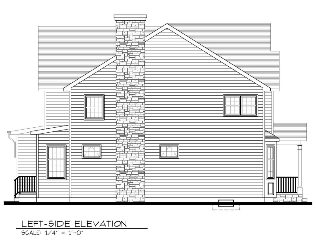 211 Golf Edge Left Side Elevation - Premier Design Custom Homes