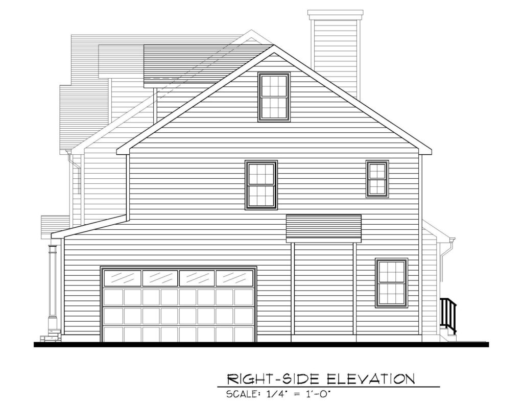 Right Side Elevation - Premier Design Custom Homes