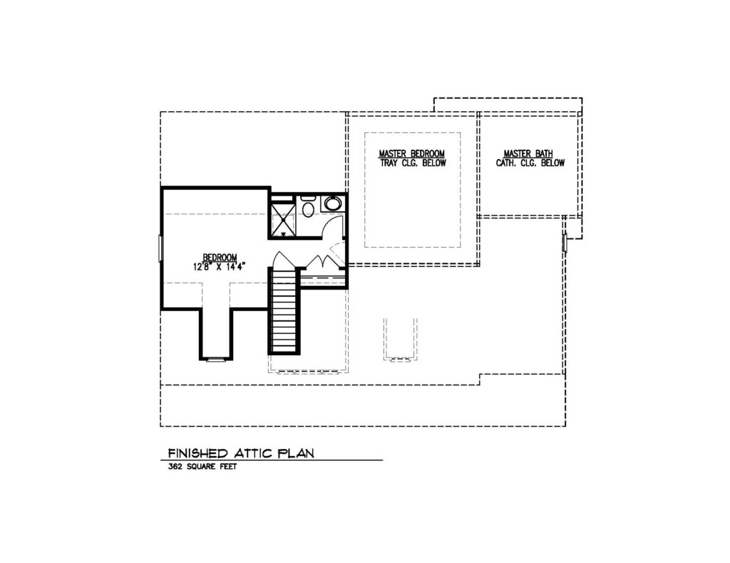 Finished Attic Plan - Premier Design Custom Homes