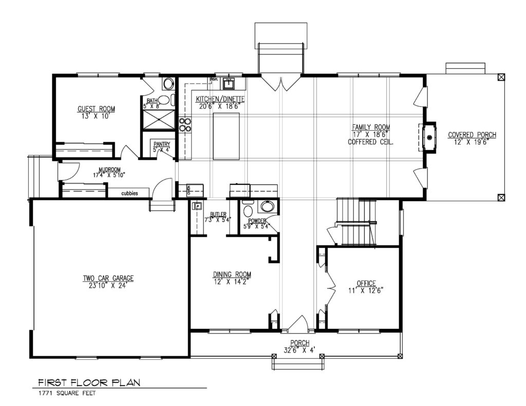 First Floor Plan - Premier Design Custom Homes